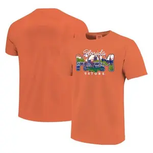 IMAGE ONE Florida Gators Comfort Colors Campus Drawing Mom T-shirt - Orange