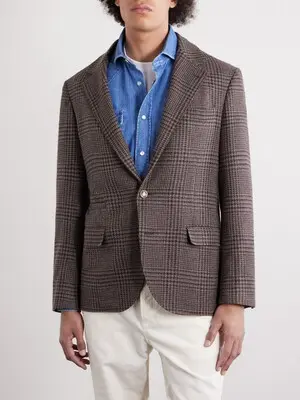Brunello Cucinelli Houndstooth Cashmere Blazer