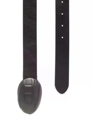 DIESEL® Logo Buckle Leather Belt