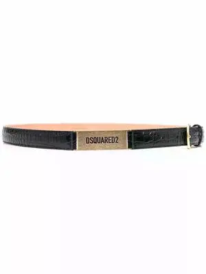 Dsquared2 Croc-effect Belt - Black