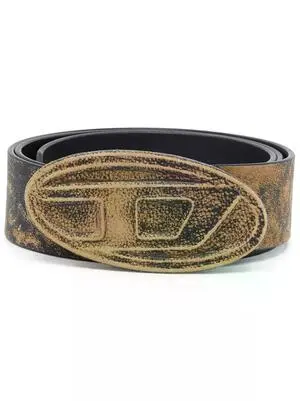 DIESEL® 1dr Logo-buckle Leather Belt - Brown
