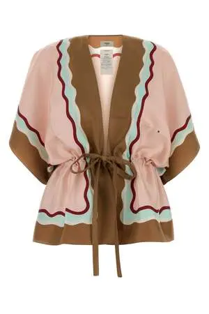 Fendi Printed Silk Poncho - Multicolor