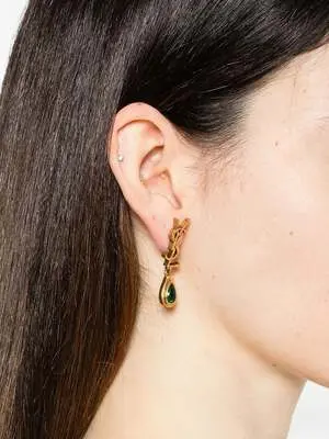 Saint Laurent Cassandre Cabochon Drop Earrings