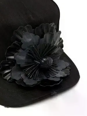 Dsquared2 Baseball Cap With Gothic Floral Appliqu - Black
