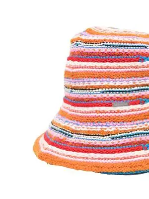 Dsquared2 Striped Knitted Hat - Orange