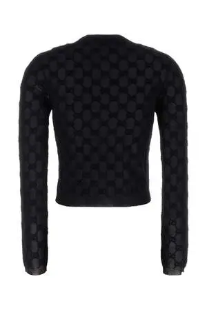 Gucci Viscose Blend Cardigan With Monogram Pattern