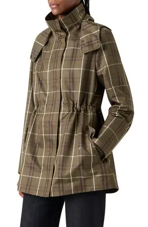 Akris Plaid Techno Taffeta Hooded Jacket