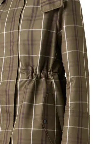 Akris Plaid Techno Taffeta Hooded Jacket