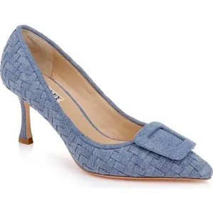Badgley Mischka Yanet Pointed Toe Pump - Light Denim