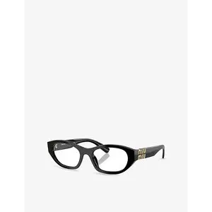 Miu Miu Mu 03wv Irregular-frame Acetate Eyeglasses
