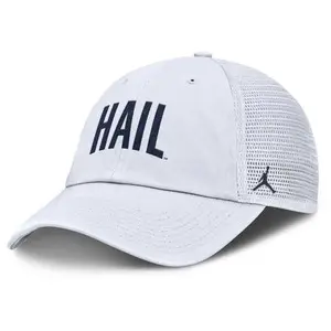 JORDAN BRAND Michigan Wolverines Club Campus Trucker Adjustable Hat - White
