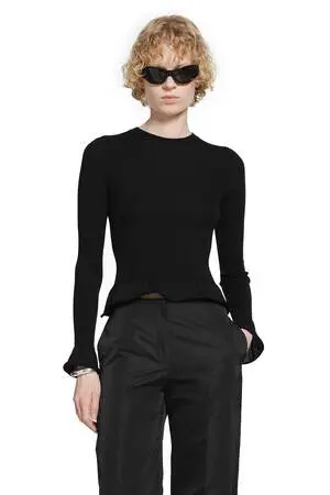 JIL SANDER Ruffled Wool Jumper