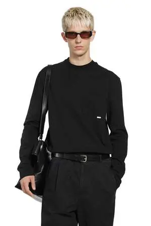 JIL SANDER Chest Pocket Long Sleeve T-shirt - Black