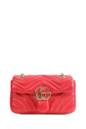 Gucci Gg Marmont Small Shoulder Bag - Red