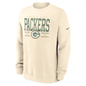 Nike Green Bay Packers Club Nfl Pullover Crew - Brown