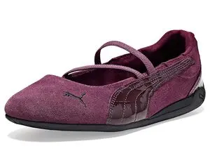 PUMA Puma Replicatch Ballet Flats With Leopard Print And Elastic Strap Ruby Noir/puma Black