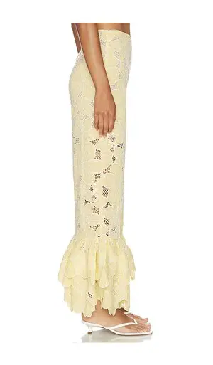 Celiab Eyelet Sequin Flare Pants