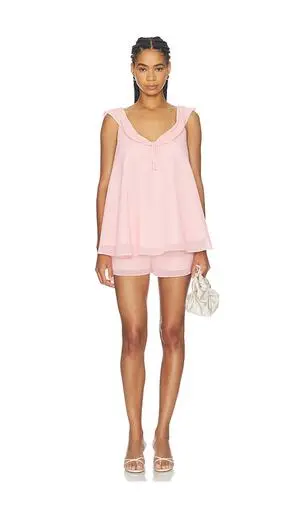 Amanda Uprichard Polly Top - Pink