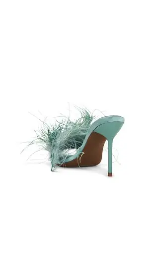 Jeffrey Campbell Hey-ya Feather Embellished Stiletto Sandals