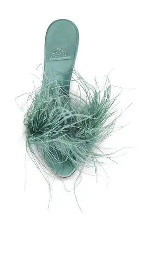 Jeffrey Campbell Hey-ya Feather Embellished Stiletto Sandals