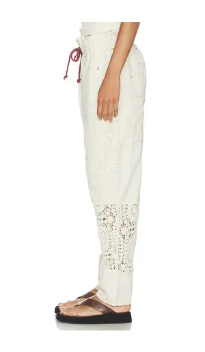 Free People Crafted Lace Detail Trousers