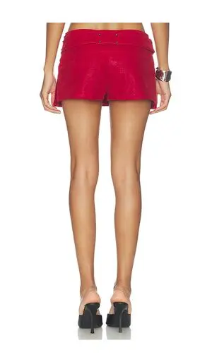 Free People X We The Free Micro Mini Suede Cargo Skort
