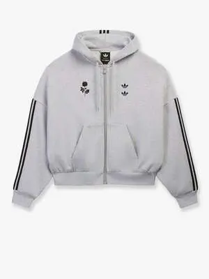 ADIDAS X WILLY CHAVARRIA Cotton Blend Zip-up Hoodie - Grey