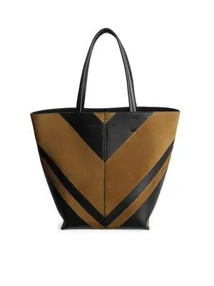 Phoebe Philo Phoebe Philo Black Toffee Leather And Suede Tote Bag Multicolor