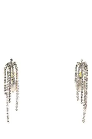 Dries Van Noten Embellished Metal Earrings With Pearl Detail
