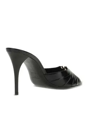 Saint Laurent Smooth Leather Babylone Mule