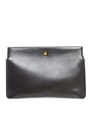 Phoebe Philo Triple-folding Pouch In Calf Leather - Black