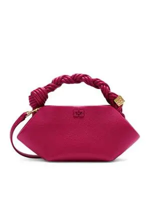 GANNI GANNI Mini Bag In Grained Leather With Braided Handle Multicolor
