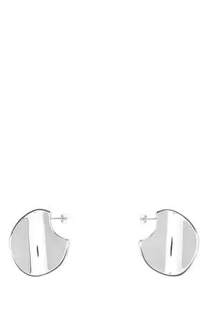 Bottega Veneta Large Disc Sterling Earrings - Silver
