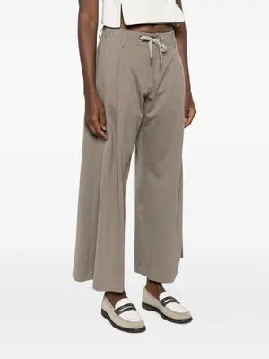 Brunello Cucinelli Wide Leg Drawstring Waist Trousers - Multicolor