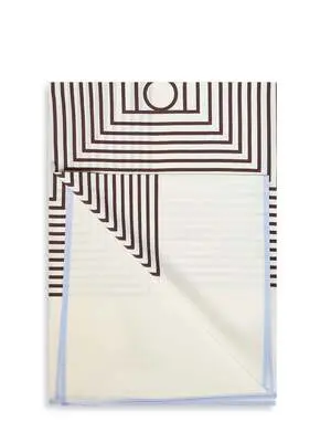 TOTEME Macadamia Silk Centered Monogram Scarf - Multicolor