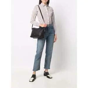A.p.c. Grained Leather Drawstring Satchel - Black