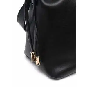 A.p.c. Grained Leather Drawstring Satchel - Black