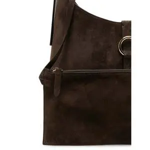 Strathberry Calf Leather Tote Bag With Magnetic Fastening - Brown