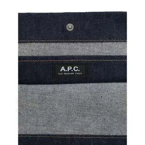A.p.c. Indigo Cotton Satchel Bag