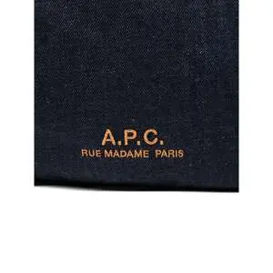 A.p.c. Indigo Cotton Satchel Bag