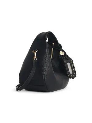 GANNI Eco Leather Mini Hobo Bag - Black