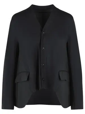 Sacai Cotton Blend Cardigan - Black
