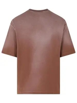 Acne Studios Cotton And Linen T-shirt With Contrast Logo Pocket