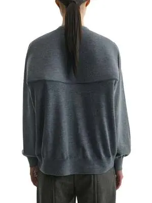 Phoebe Philo V-neck Back Wool Sweater