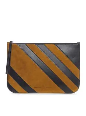 Phoebe Philo Leather And Suede Pouch - Multicolor