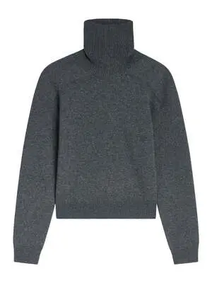 Phoebe Philo Wool And Cashmere Patched Shoulder Sweater - Multicolor