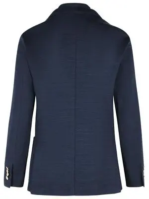 Eleventy Dark Cotton Blend Blazer - Blue