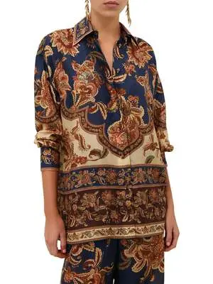 Zimmermann Aster Printed Silk Shirt