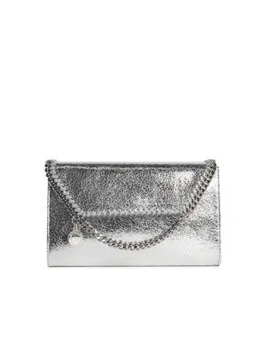 Stella McCartney Falabella Vegan Leather Wallet Bag - Silver