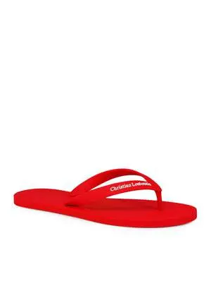 CHRISTIAN LOUBOUTIN Rubber Flip Flops With Logo